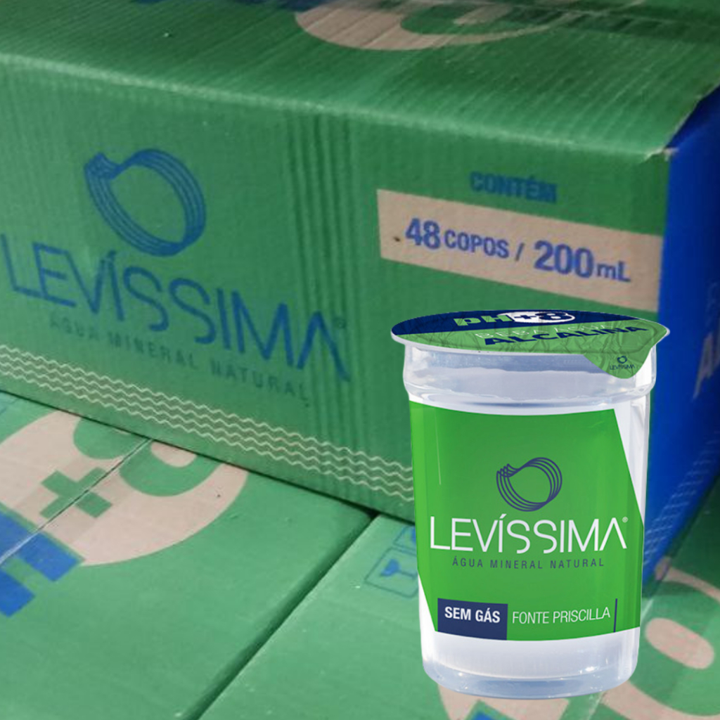 Agua Mineral levíssima Copo 200ml Caixa Com 48 Unidades | Shopee Brasil