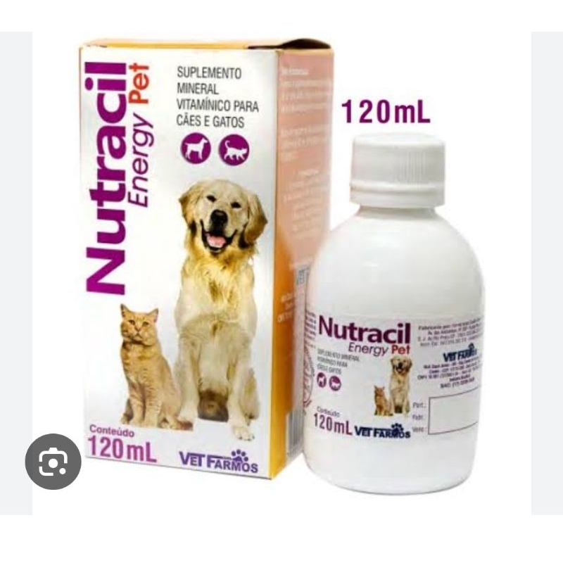 Suplemento Nutracil Energy pet 120ml Aminoácido para Cães e Gatos ...