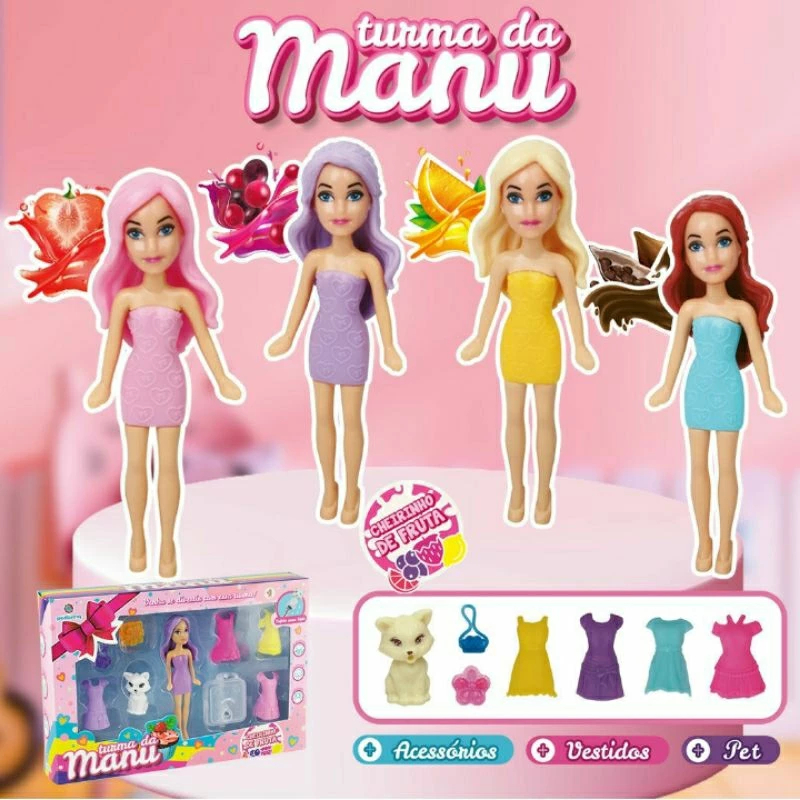 Bonequinha Turma da Manu com Acessórios Tipo Polly e Lol | Shopee Brasil