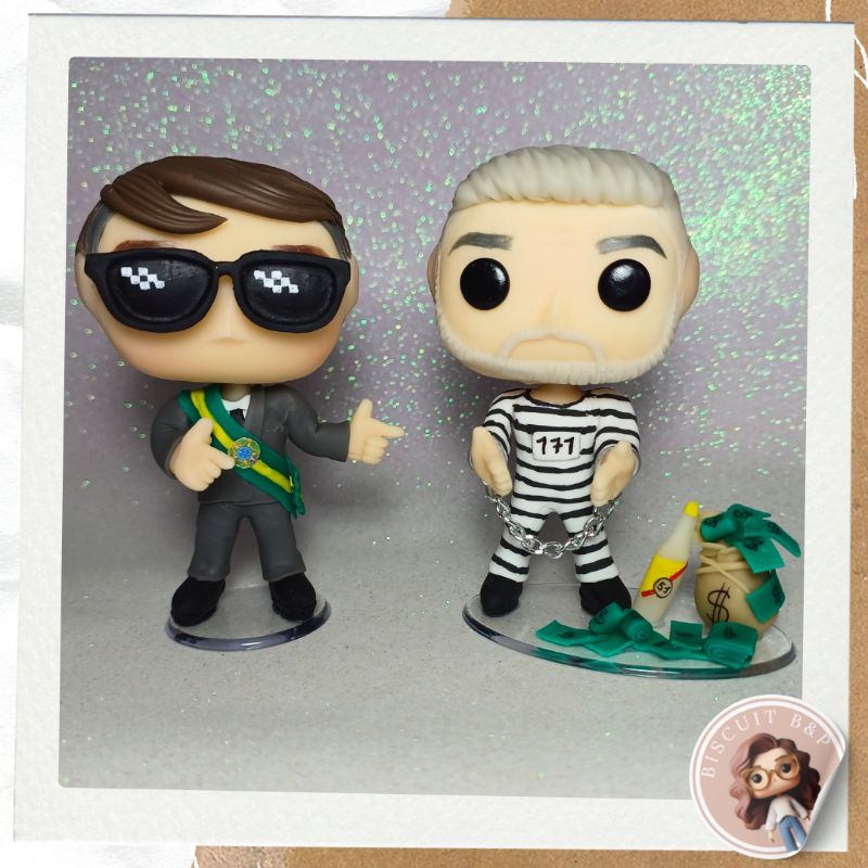 Boneco Bolsonaro e Lula - Funko pop em biscuit | Shopee Brasil