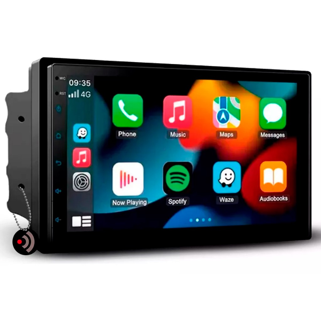 Central Multimidia Auto CarPlay Android Auto 7" Polegadas USB Espelhamento Apps Entrada Câmera ...