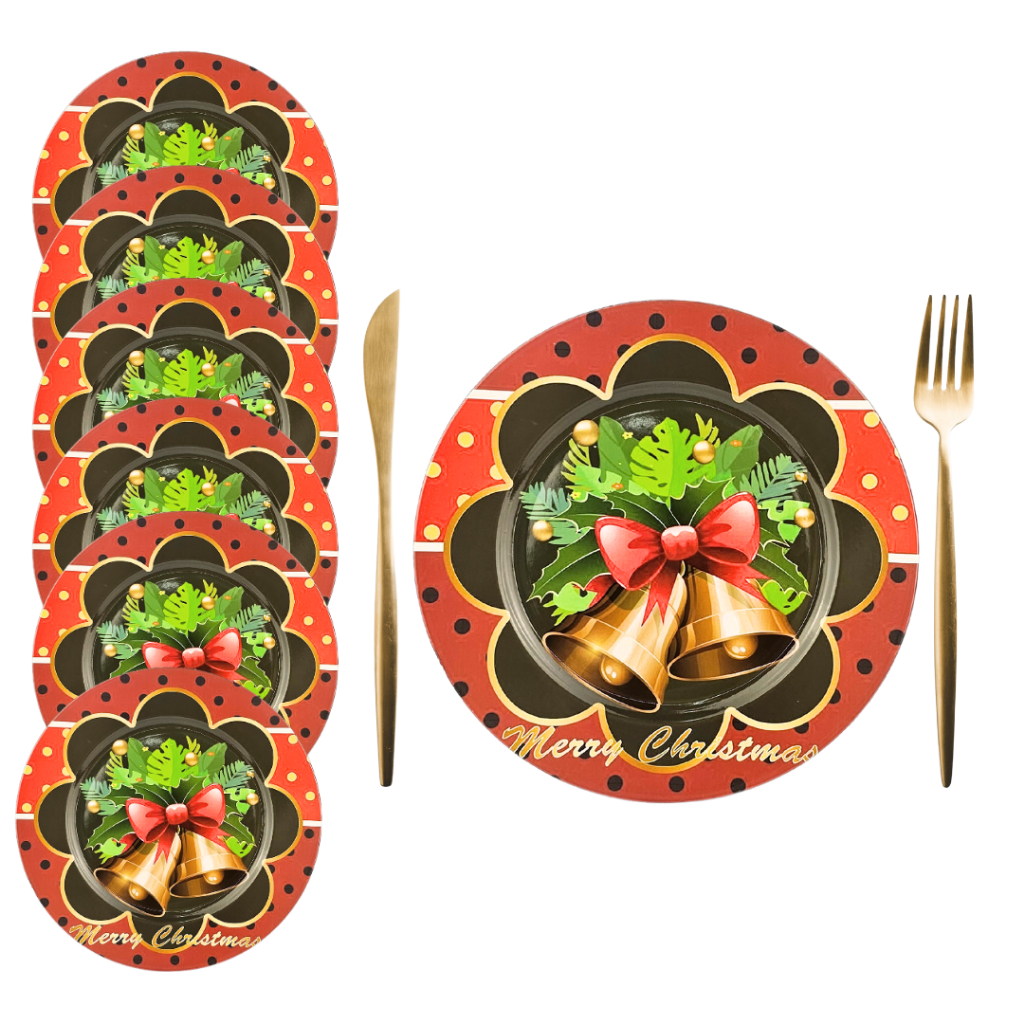 06 Sousplat Supla Soupla Suplat Para Mesa Posta Decorado Sino Natal ...