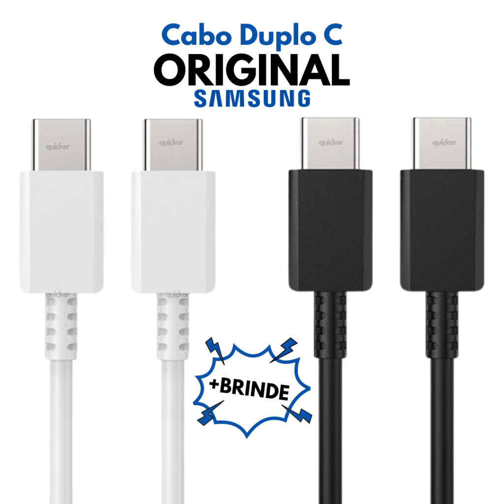 Cabo Carregador Original para Samsung A70 / A71 / A72 / A80 / S24 S23 ...