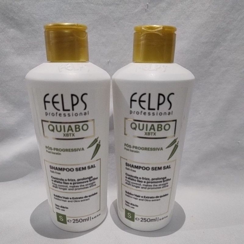 Shampoo sem sal pós-progressiva quiabo XBTX anti frizz 250ml Felps ...