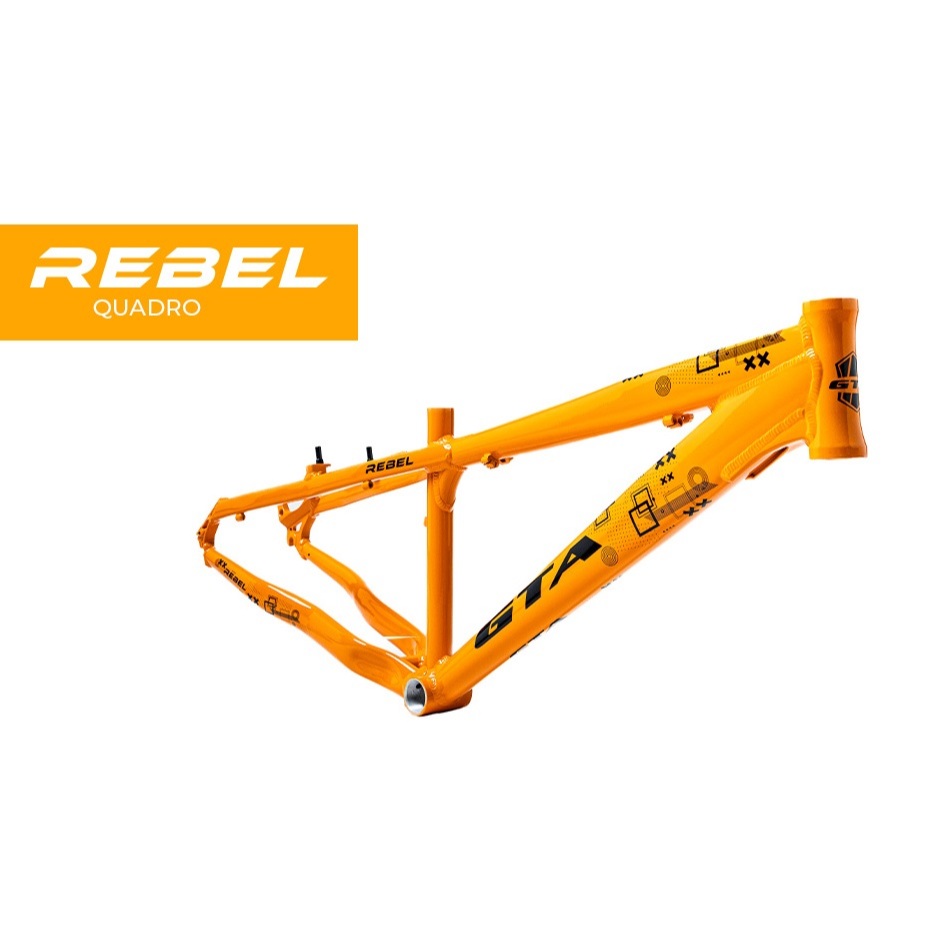 Quadro de Bicicleta aro 26 modelo Freeride GTA Rebel Laranja BMX | Shopee Brasil