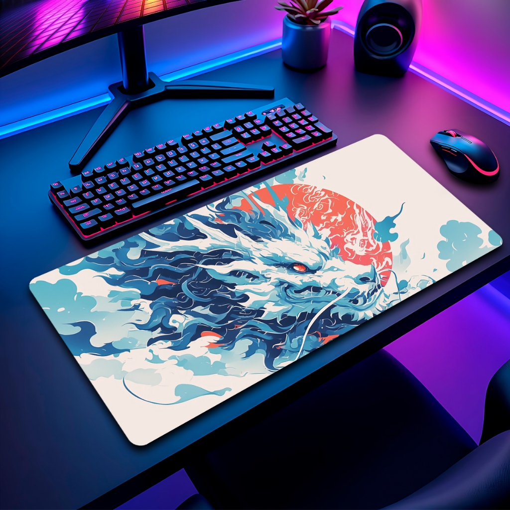 Mouse Pad Dragao Japones Gamer Antiderrapante Grande Diversas Estampas ...