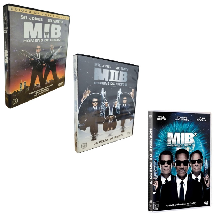 DVD MIB: Homens de Preto (Os Filmes) | Shopee Brasil