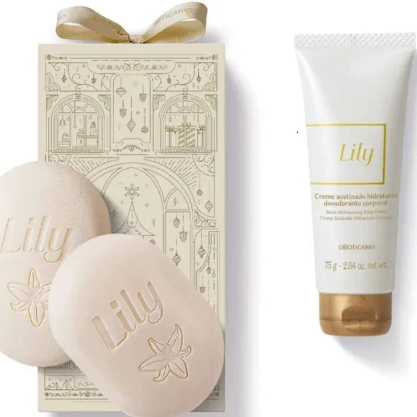 O Boticário Kit Presente Natal 24 Lily Auto Cuidados com 3 ítens ...