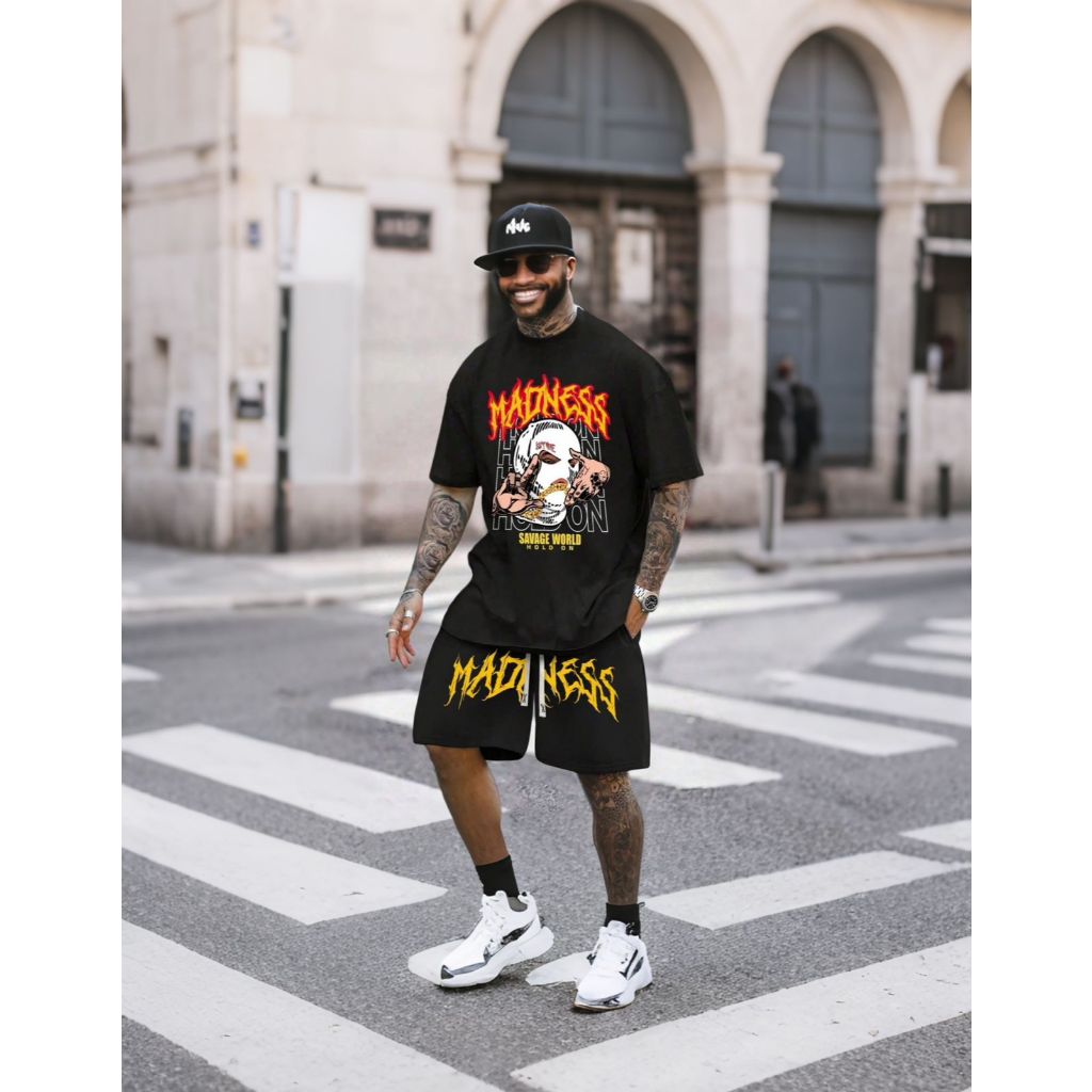 Conjunto outfit Oversized streetwear Estilo rap, streetwear, e atitude ...