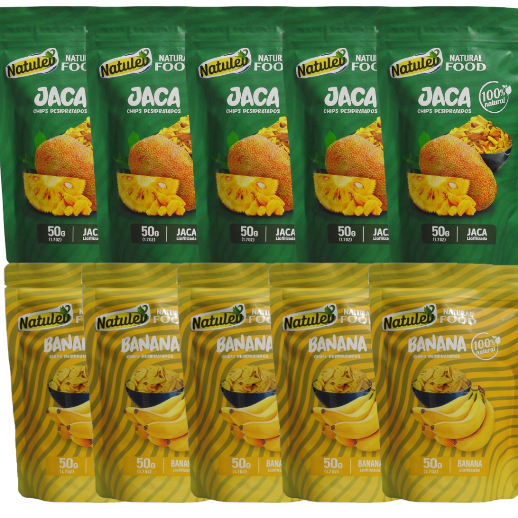 Chips Banana Jaca Liofilizados Crocante kit com 10un de 50g SÓ FRUTA ...