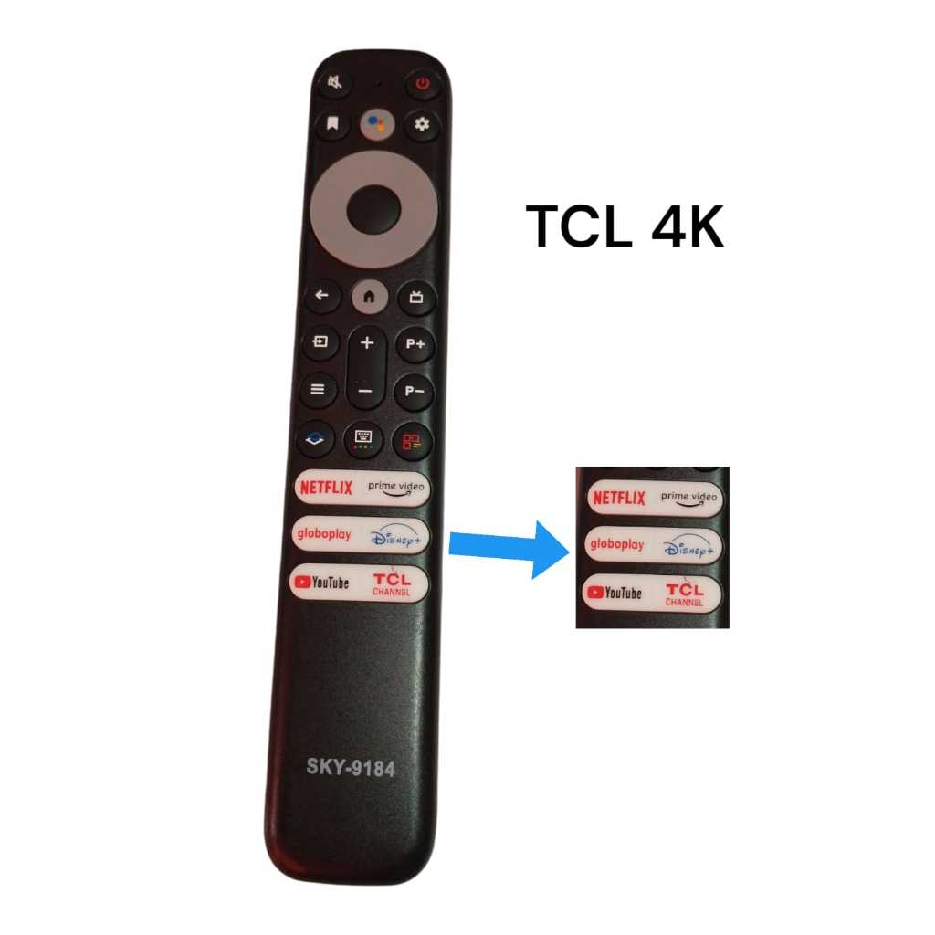 Controle Remoto Compativel Tv TCL 55P635 SKY-9184 | Shopee Brasil