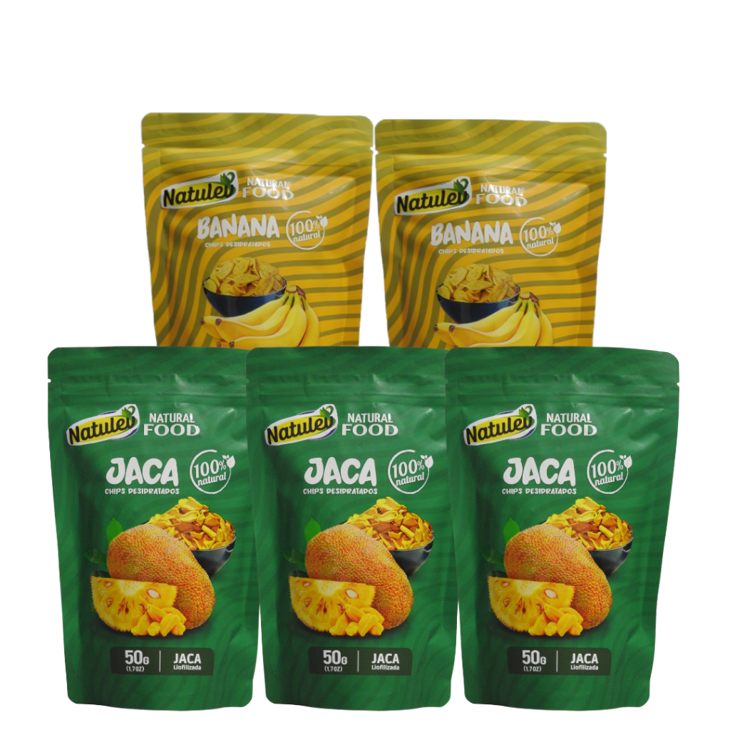 Jaca Banana Chips Liofilizados Crocante kit 5 de 50g cada (JACA E ...