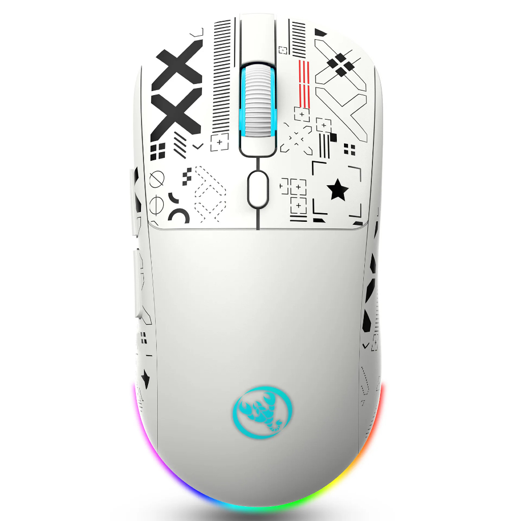 Mouse T90 sem fio gamer, 2.4G, Bluetooth iluminação RGB | Shopee Brasil