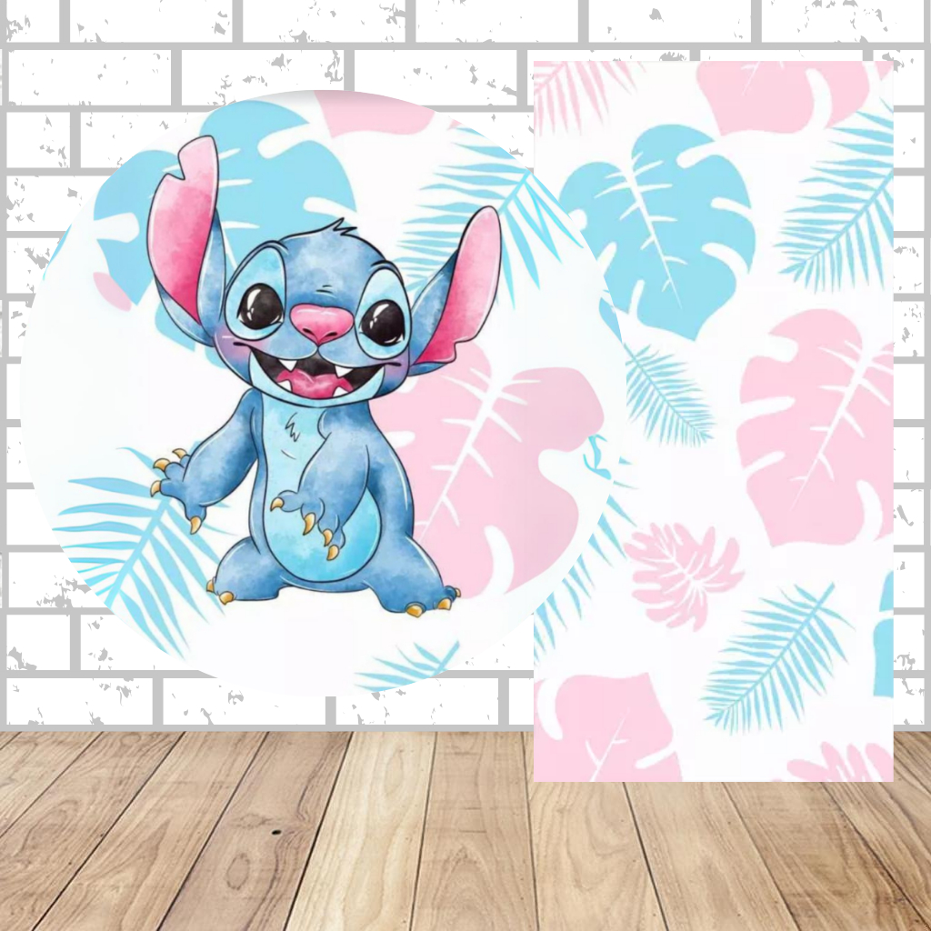 Kit Painel Redondo e Retangular Lateral Festa Tecido Sublimado 3D ...