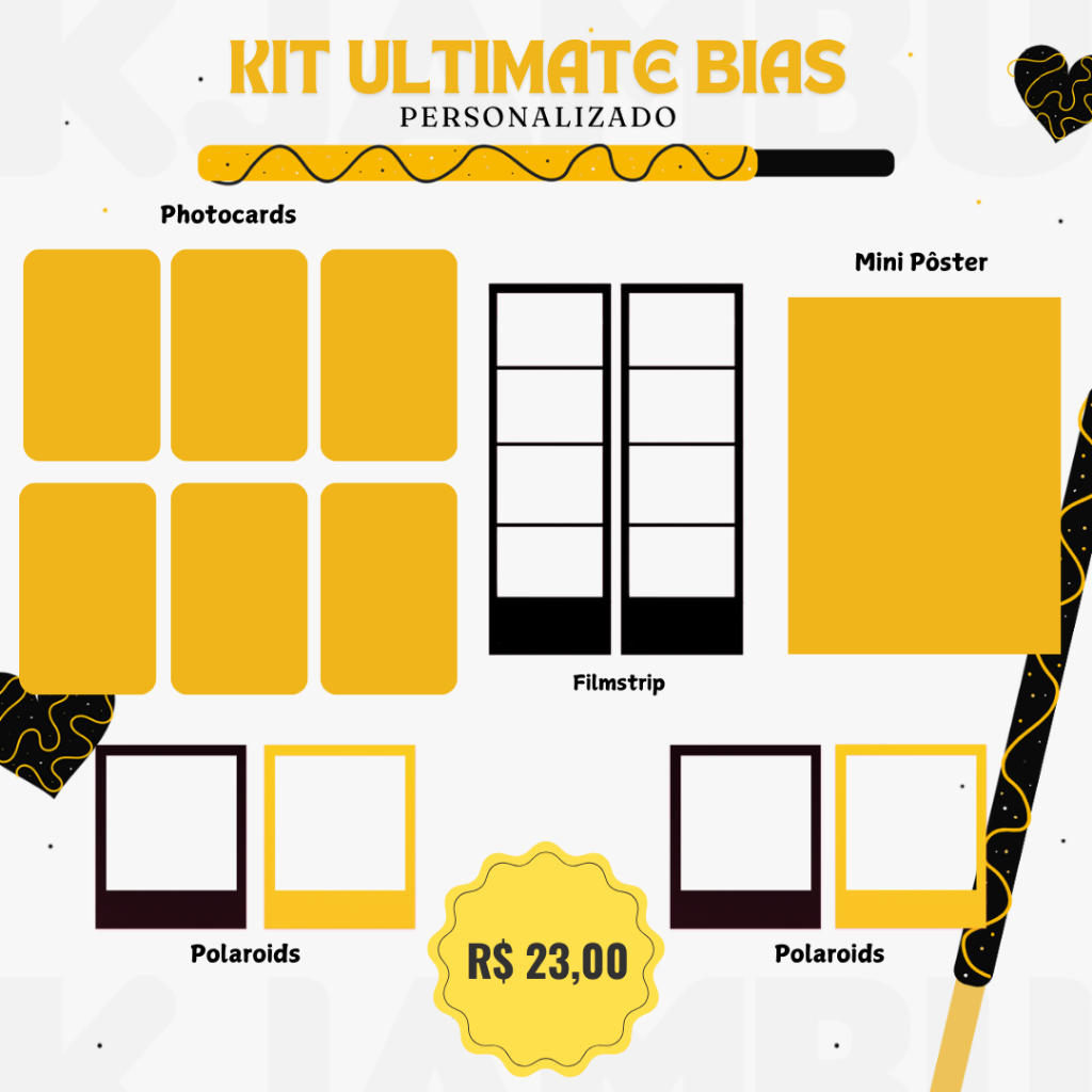 KIT KPOP ULTIMATE BIAS PERSONALIZADO FANMADE [LEIA A DESCRIÇÃO ...