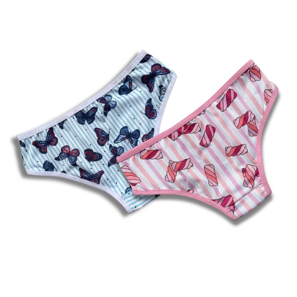 Kit 15 Calcinhas Infantis Para Meninas Lisa E Com Personagem De 2 a 9 ...