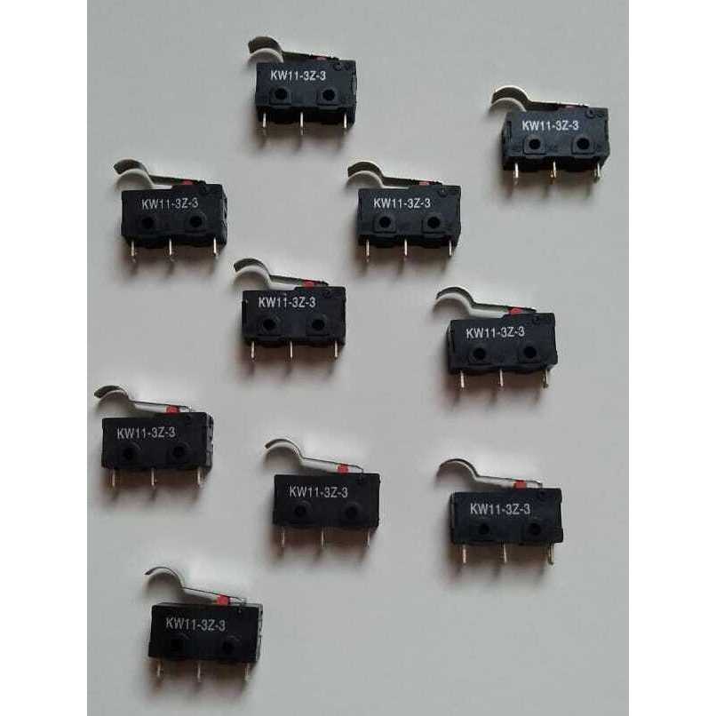 Kit com 10 Chaves Micro-switch C/haste Curva 21mm(kw11-3z-3) 5a ...