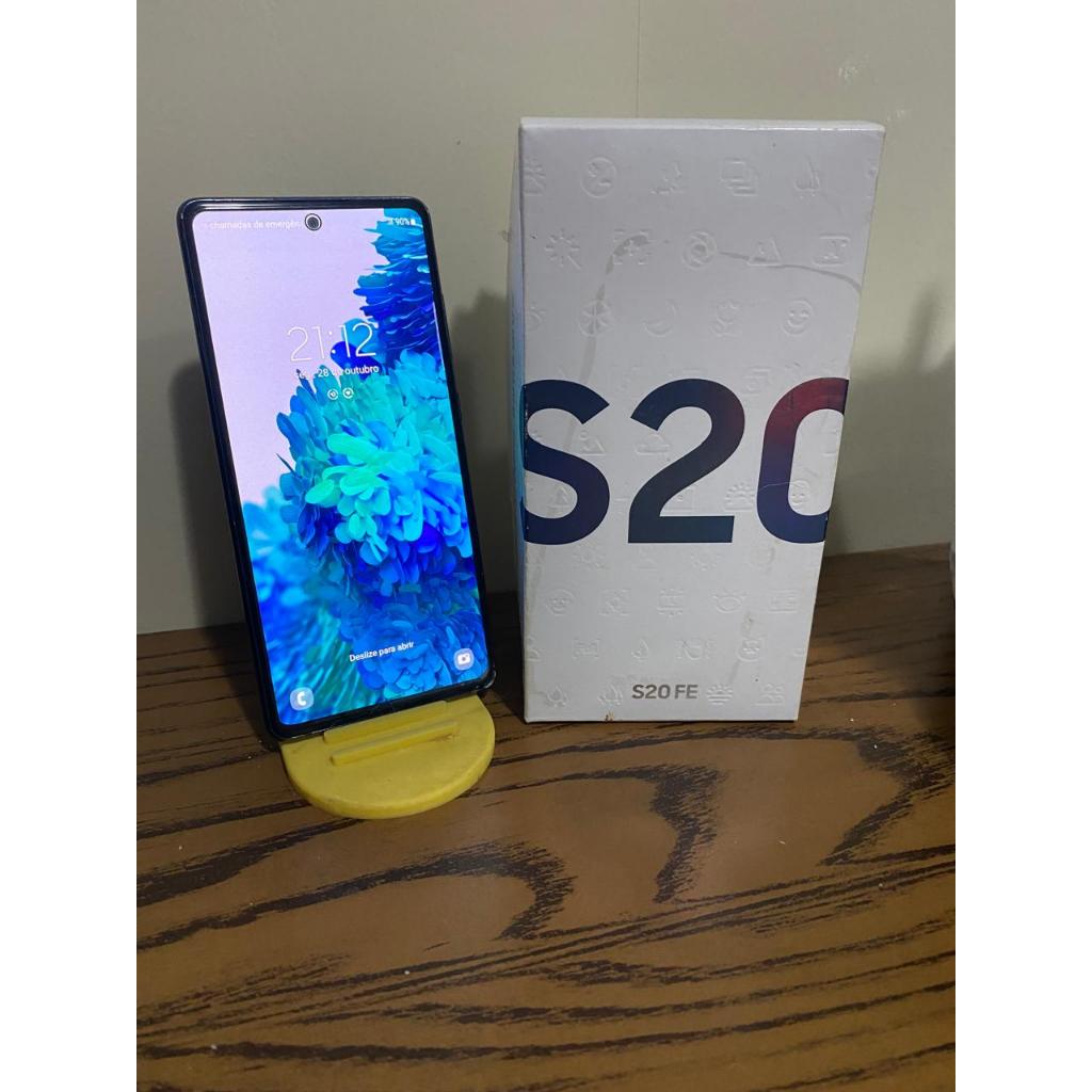 Celular Samsung Galaxy S20 fe 128GB ram: 6GB Cloud Navy | Shopee Brasil