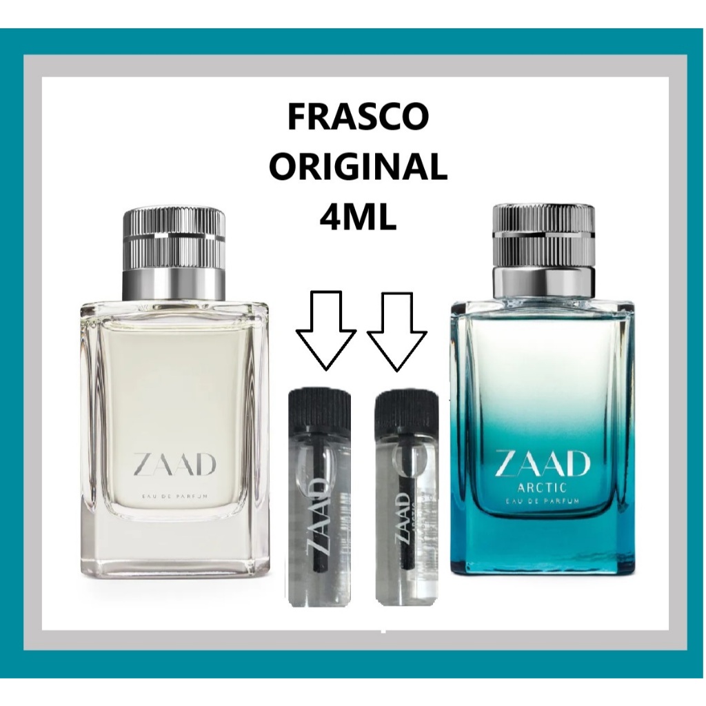 Zaad Eau de Parfum ou Arctic - EMBALAGEM 4ML | Shopee Brasil