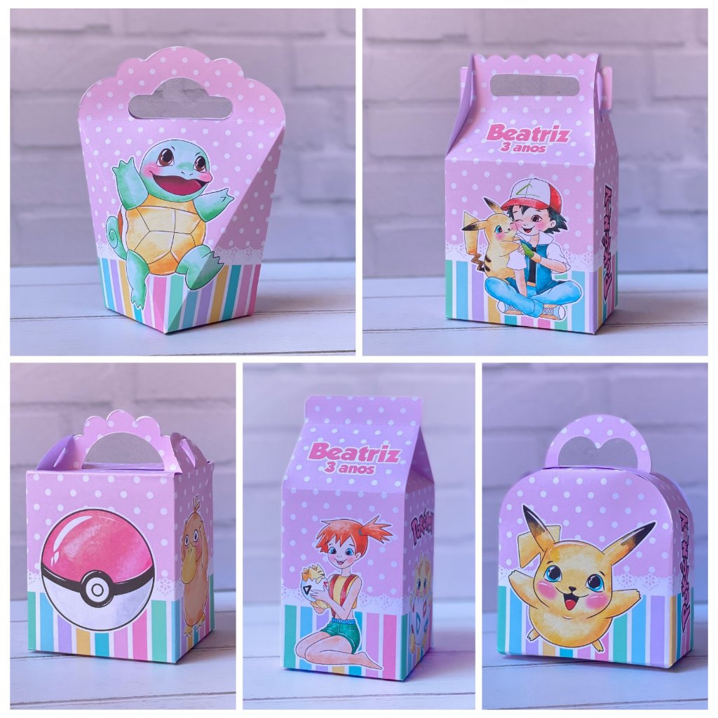 Personalizados Pokemon Menina (PEGUE E MONTE) / Kit Festa ...