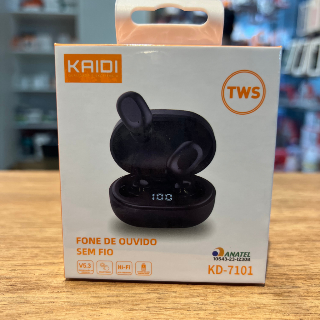 Fone De Ouvido Bluetooth 5.3 S/fio KAIDI Original KD-7101 | Shopee Brasil