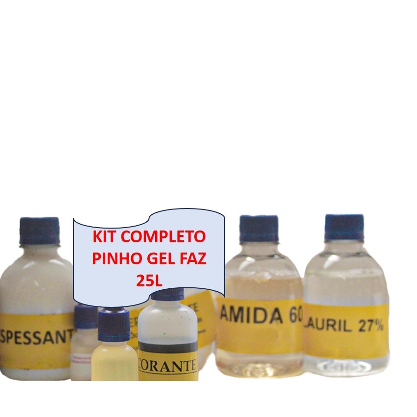 KIT PINHO GEL FAZ 25L COMPLETO | Shopee Brasil