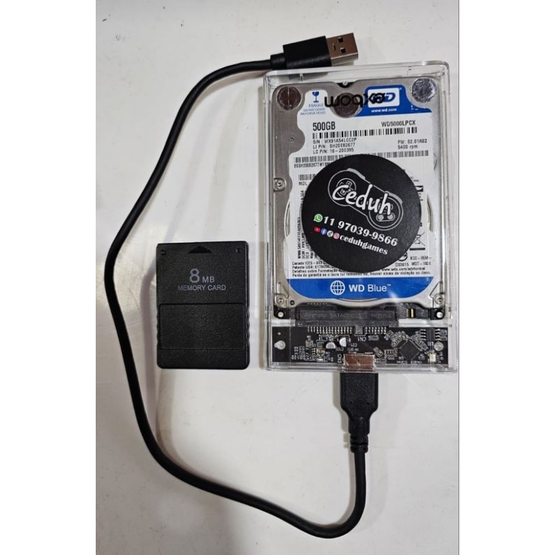 Memory card e HD 500gb para Ps2 MATRIX - Escorrega o Preço