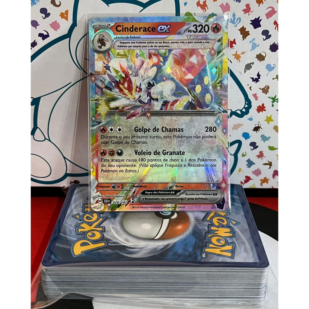 Deck Pokémon Fogo c/ Cinderace EX | Shopee Brasil