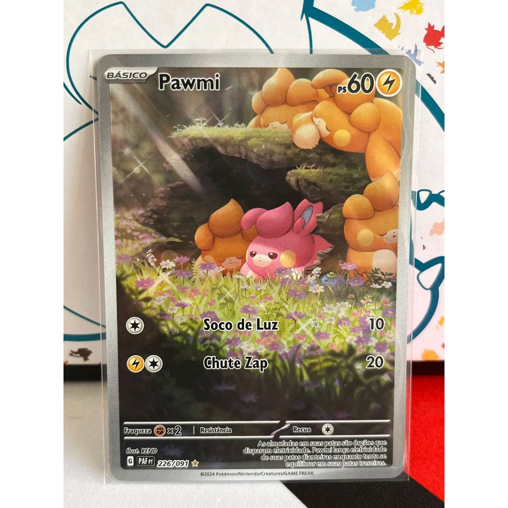 Carta Pokémon Pawmi Shiny Ilustração Rara | Shopee Brasil