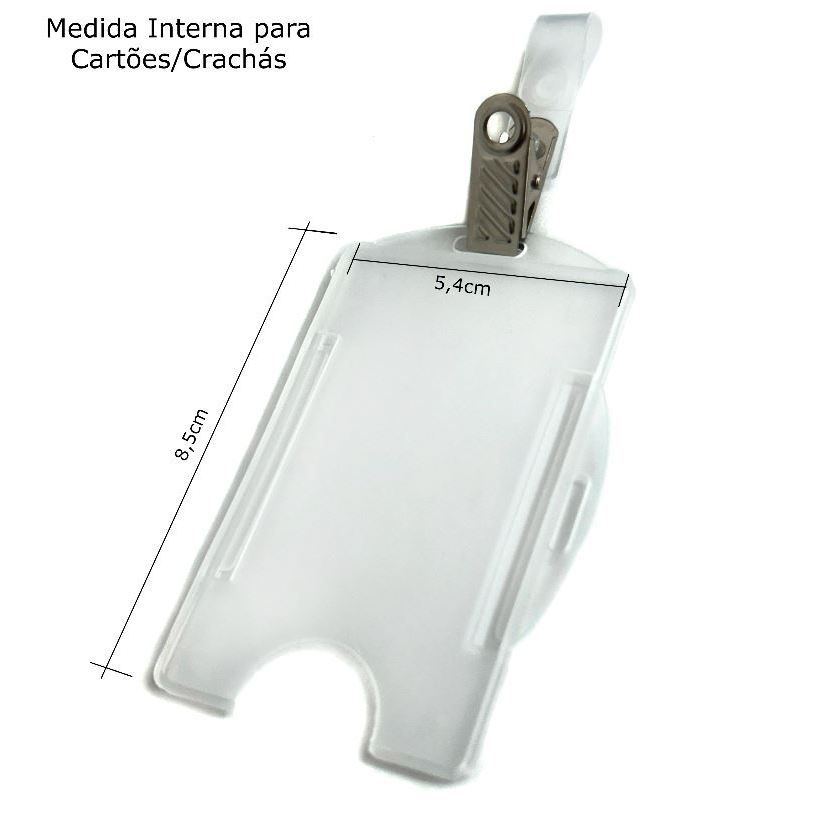 Kit 30 Porta Crachá Rigido Modelo Vertical e Horizontal + Presilha ...