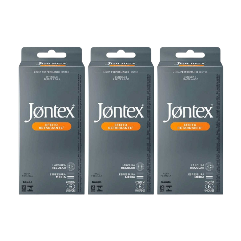 18 Camisinhas Preservativo Jontex Lubrificado efeito retardante 52,5mm ...