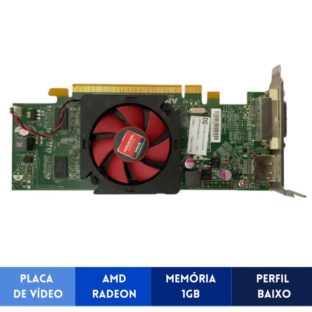 Placa De Vídeo Amd Radeon Hd 7470 DDR3 1GB Perfil Baixo |Conexões ...