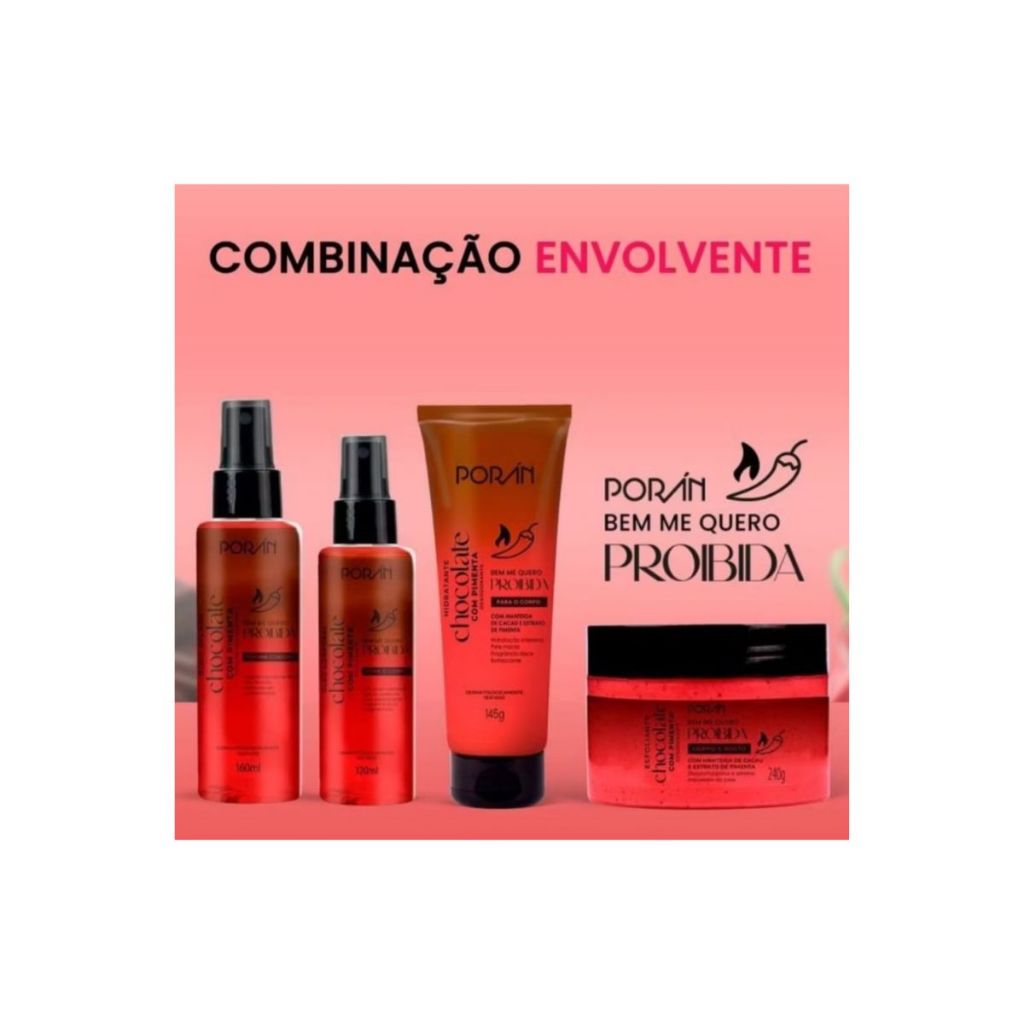 Kit Cuidado Corporal Chocolate com Pimenta Esfoliante + Hidratante ...