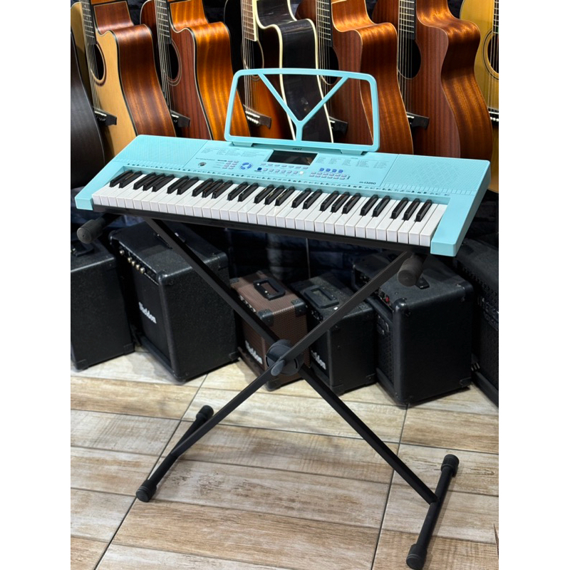 Teclado Musical Estudante Profissional C/teclas Luminosa Mxt Cor Azul ...