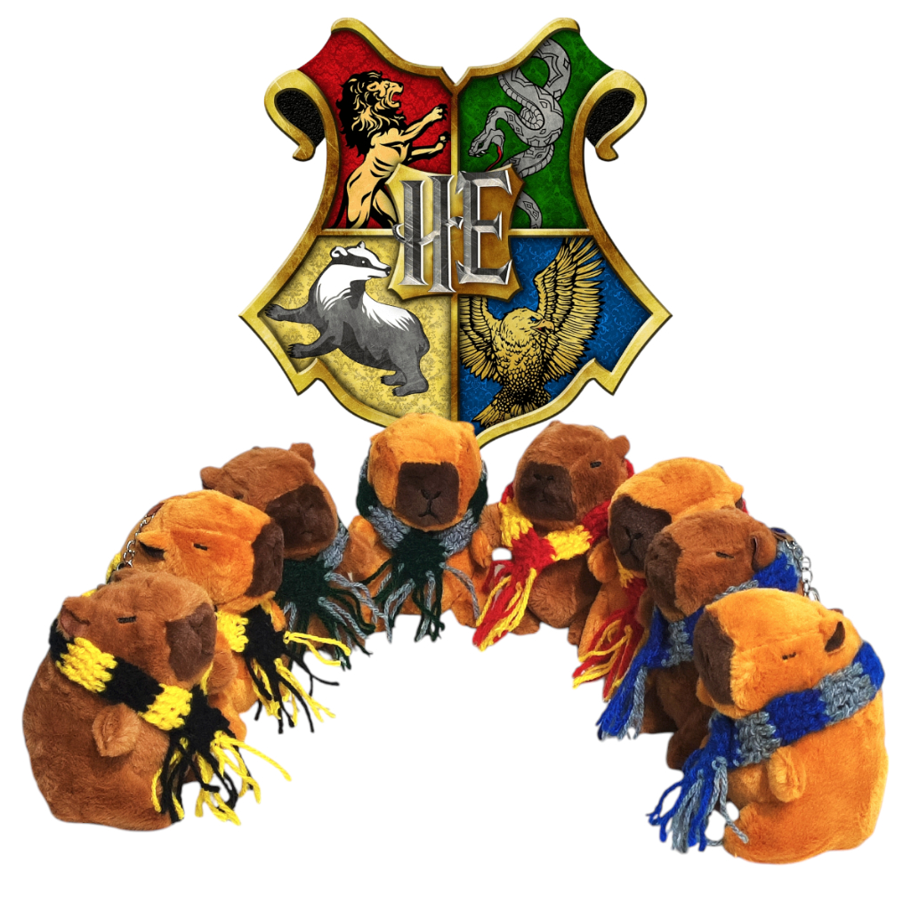 Chaveiro Pelúcia Capivara Fofa Mundo Bruxo Capybara Potter Cachecol ...