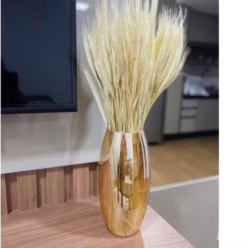 Vaso Vidro boleado 30x9 Rômulo Âmbar Dourado decoraçãoo | Shopee Brasil