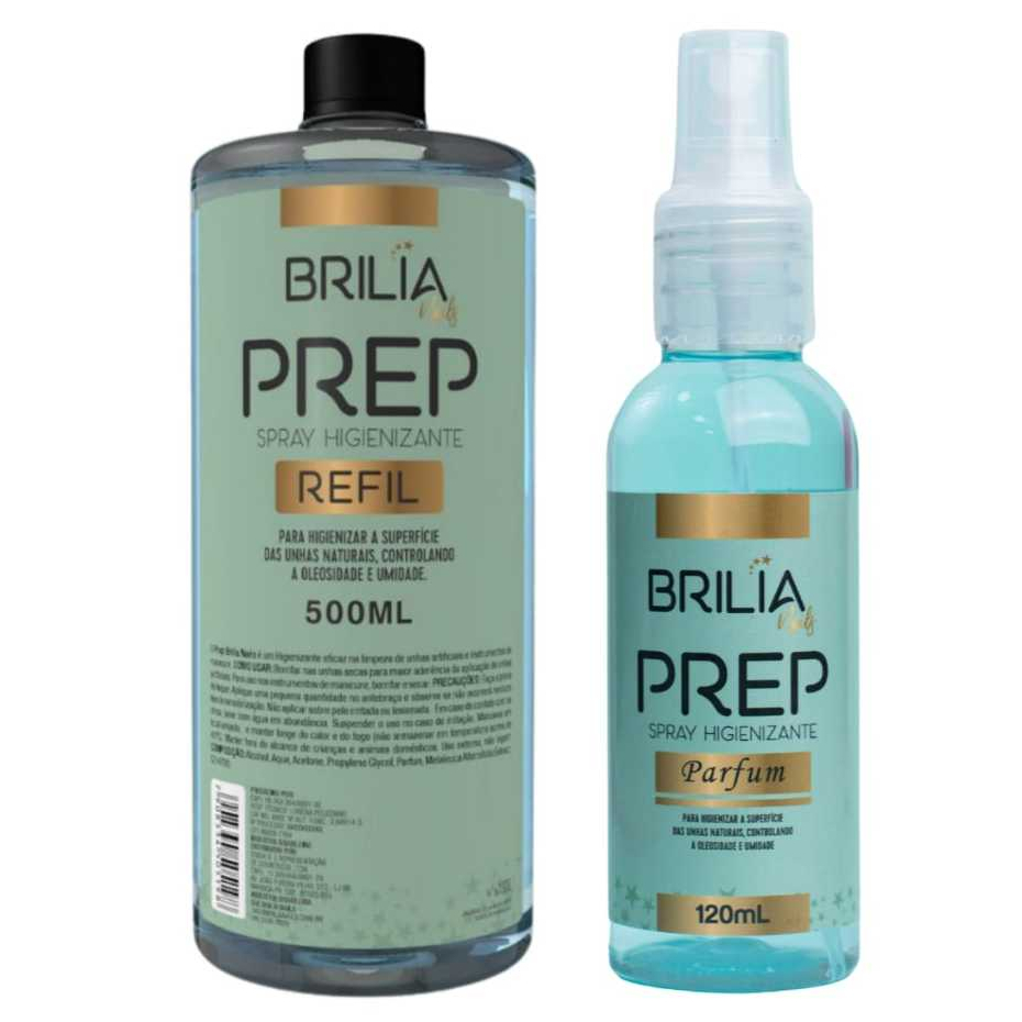 Brilia Nails Prep Higienizante Parfum 500ml ou 120ml - Escolha o Seu ...