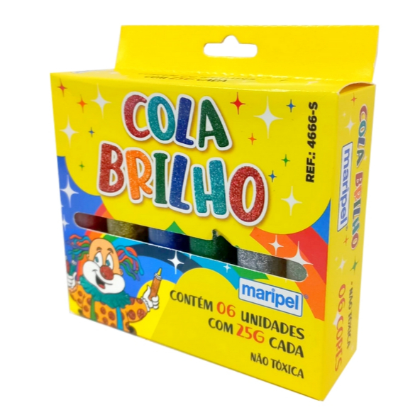 Cola Glitter Líquida 25 Gramas 6 Cores Maripel | Shopee Brasil