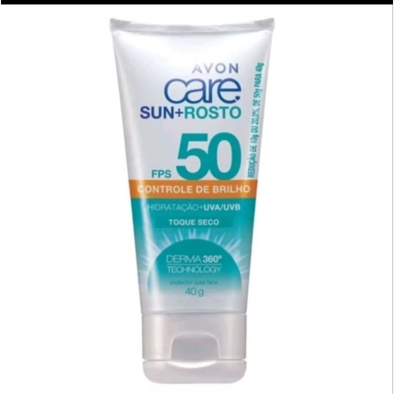 PROTETOR SOLAR AVON CARE ROSTO CONTROLE DE BRILHO FPS 50 - 40G | Shopee ...