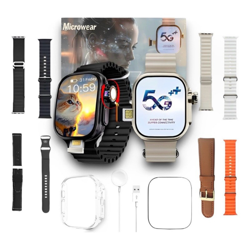 Smartwatch ultra 3 AI chip 5G câmera Wi-Fi 16gb + 4 pulseiras | Shopee ...