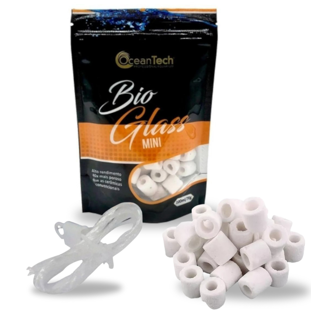 Bio Glass Mini Ocean Tech 100ml Mídia Biológica Filtragem Aquário Filtro Interno ou Externo ...