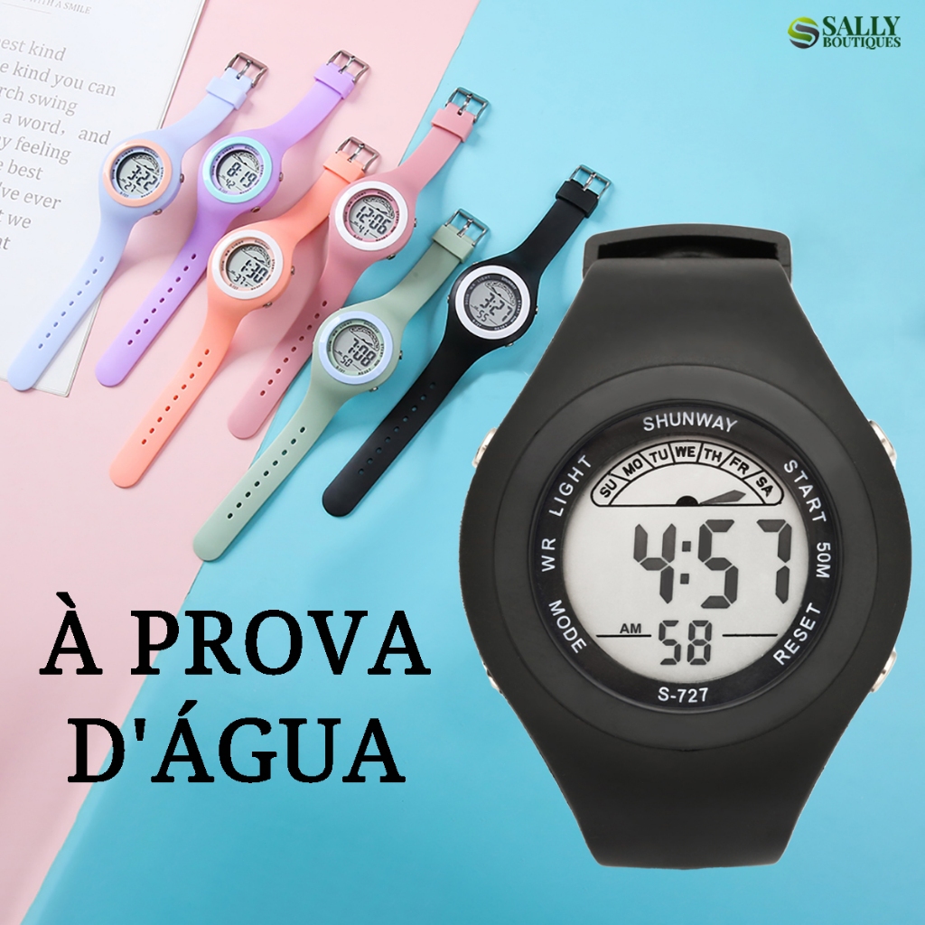 Relogios Femininos Original Aprova De Água Lindos Infantil Led ...
