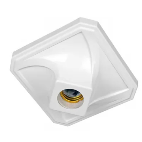 PLAFON C/SOQUETE PORCELANATO PAVILONIS BRANCO QUADRADO | Shopee Brasil
