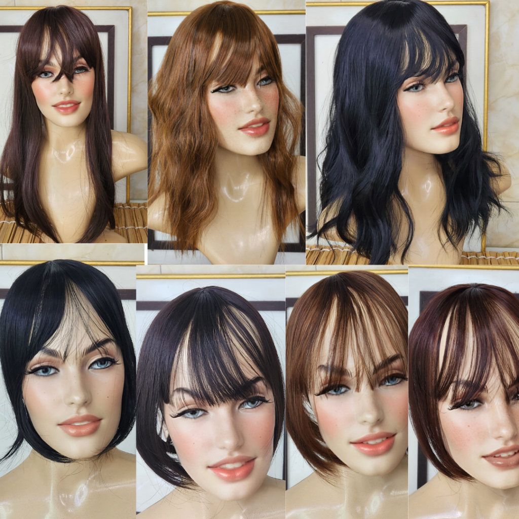 Topo da cabeça cabelo liso, cabelo ondulado, cabelo cheio premium com ...