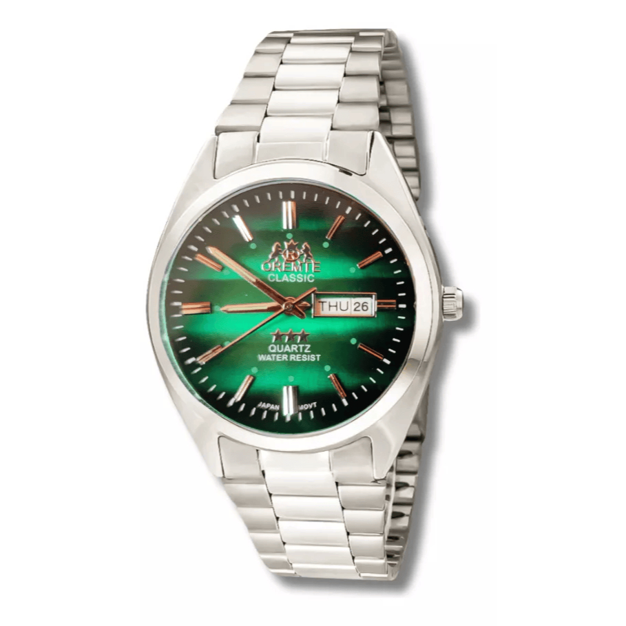 Relógio Masculino Calendario Original Prova D'água Prata Verde | Shopee ...
