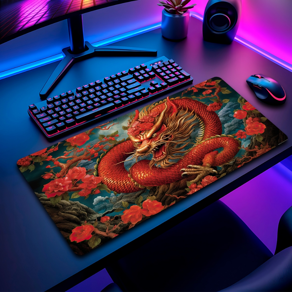 Mouse Pad Dragao japones Gamer Antiderrapante Grande Diversas Estampas ...