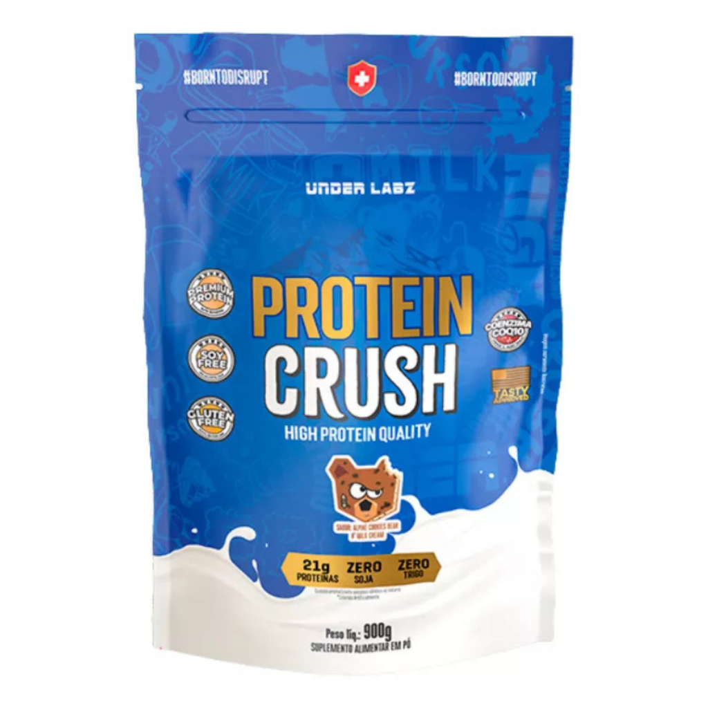 Whey 100% Concentrado WPC Under Labz 900g Refil Protein Crush Refil | Shopee Brasil