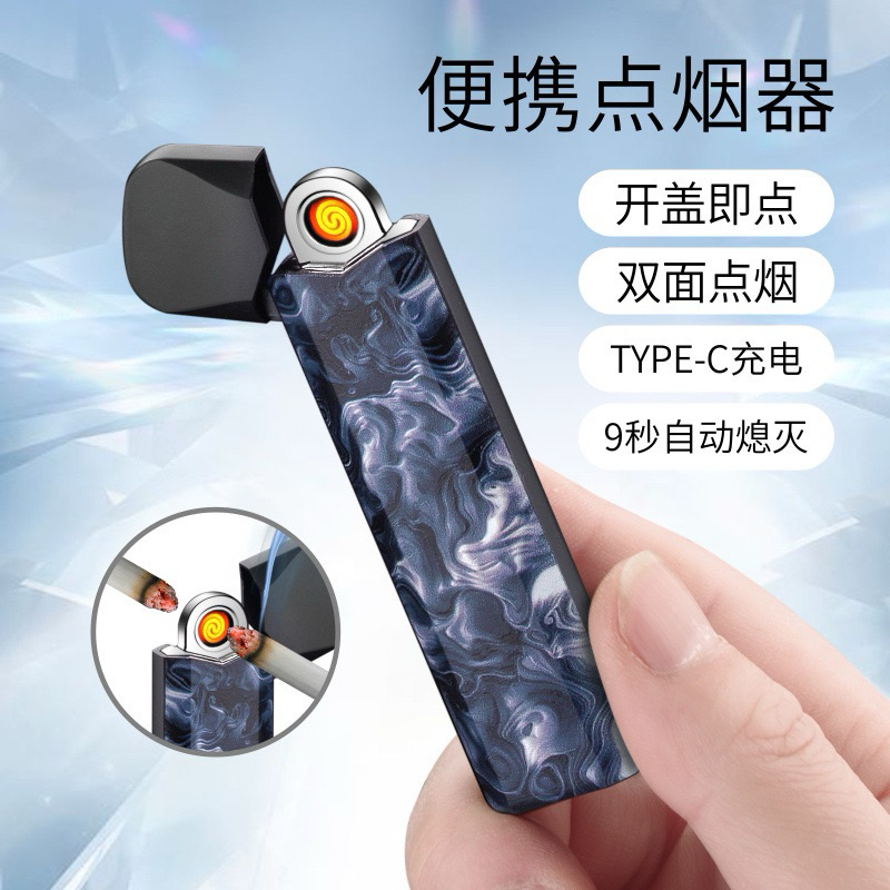 Isqueiro Elétrico Recarregável USB Esqueiro Acendedor Luxo cigarro ...