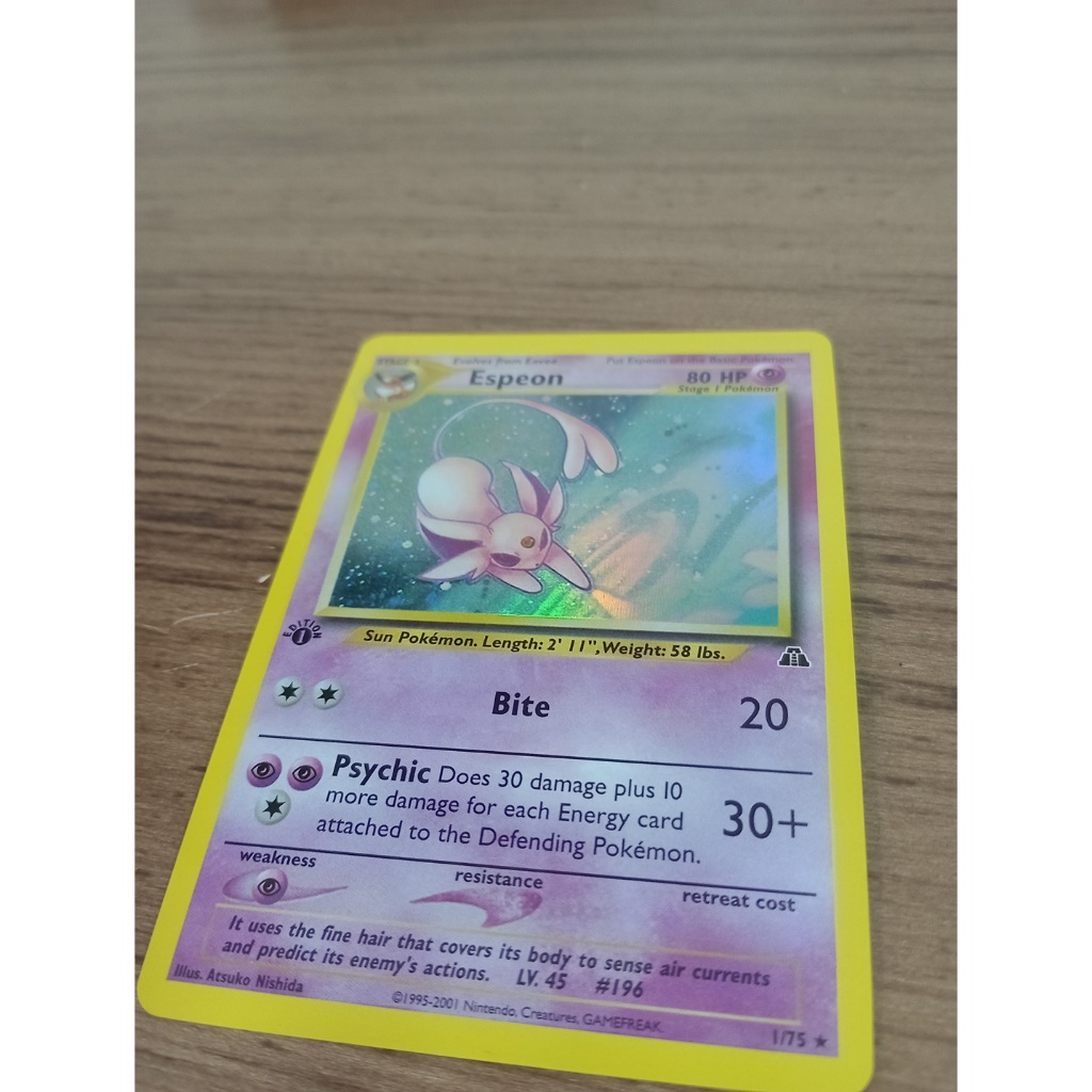 CARD POKEMON ESPEON + DRAGONITE + MEOWTH + CLEFAIRY - NEO DISCOVERY - 1 ...