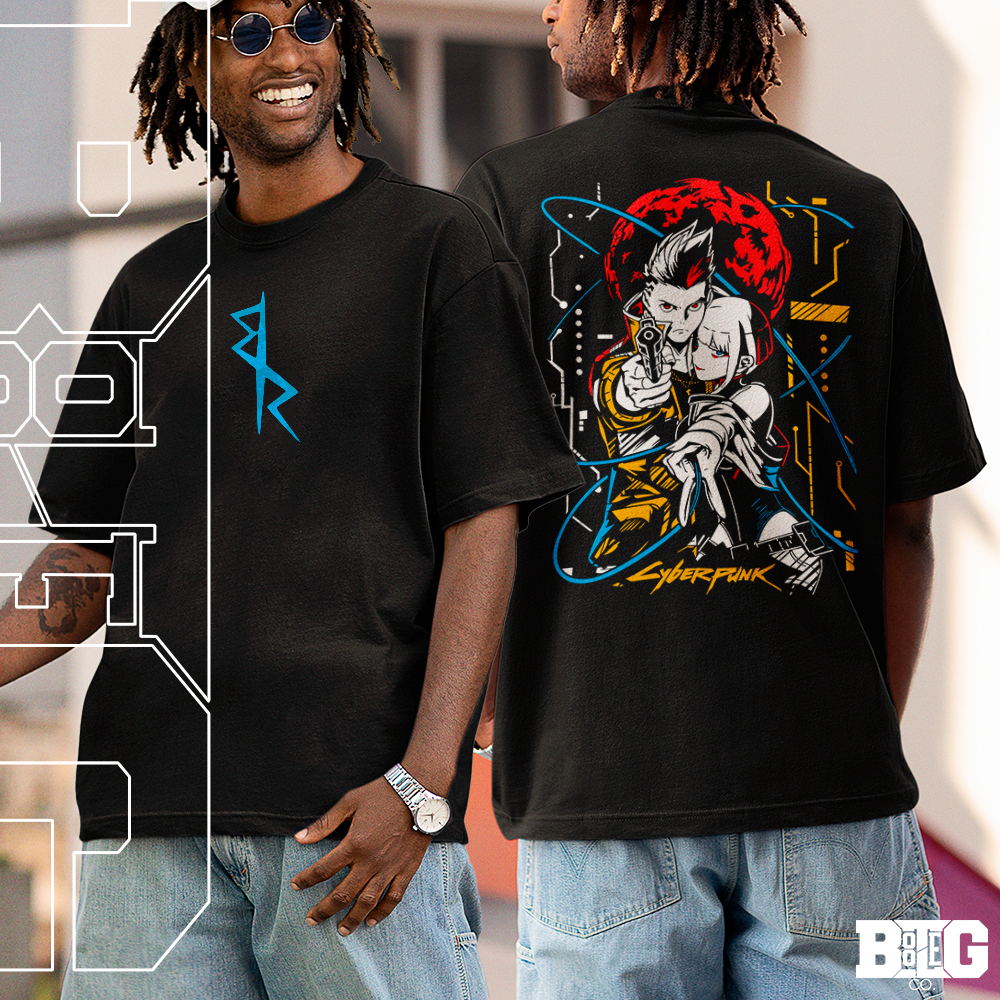 Camiseta Basica e OVERSIZED Cyberpunk 2077 David e Lucy Teen Manga Game ... Camiseta Basica e OVERSIZED Cyberpunk 2077 David e Lucy Teen Manga Game ...